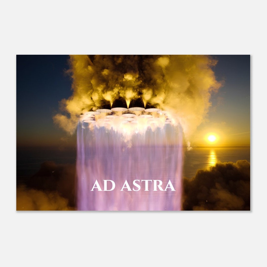 Elon Musk Starship Rocket Poster, Starship Wall Art, Motivational ...