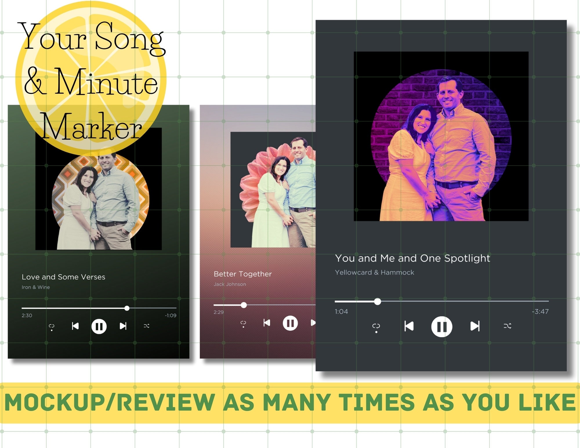 Spotify-style Custom Song/photo Design in 3 Sizes 11x14, 8x10, 5x7 ...