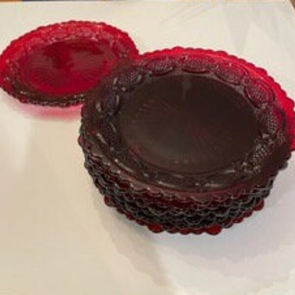 Avon Ruby Red Glass - Etsy