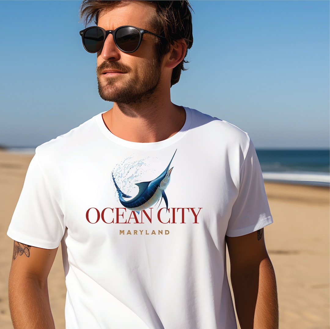 Ocean City Maryland White Marlin Beach Shirt White Marlin Fishing in ...