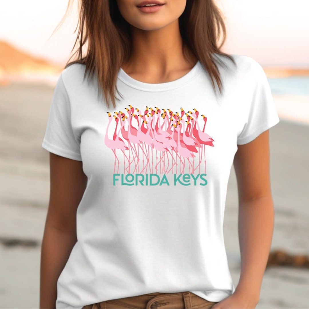 Florida Keys Flamingo Tee - Fun, Trendy Gift for Florida Keys Lovers ...