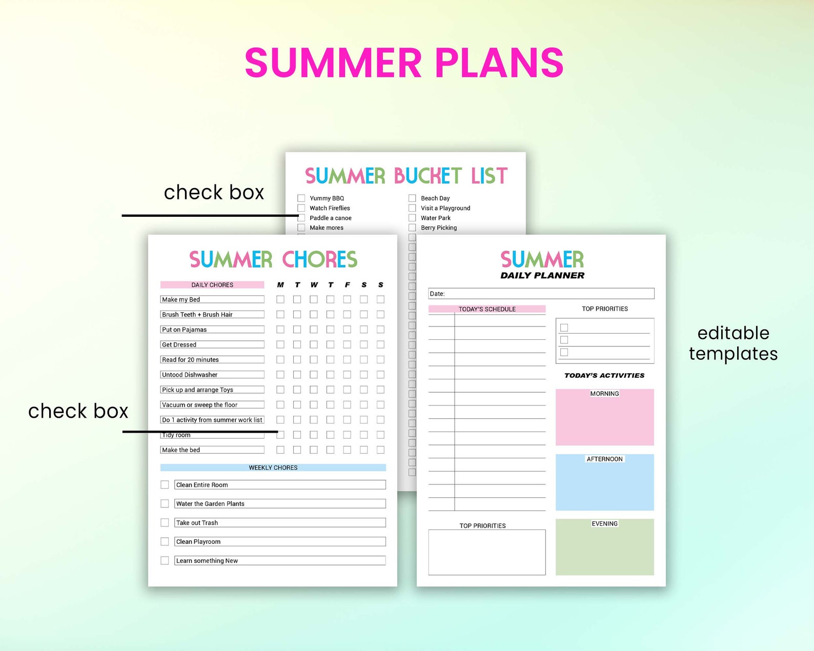Kids Summer Planner 2024: Activity Schedule, Checklist (PDF) - Etsy
