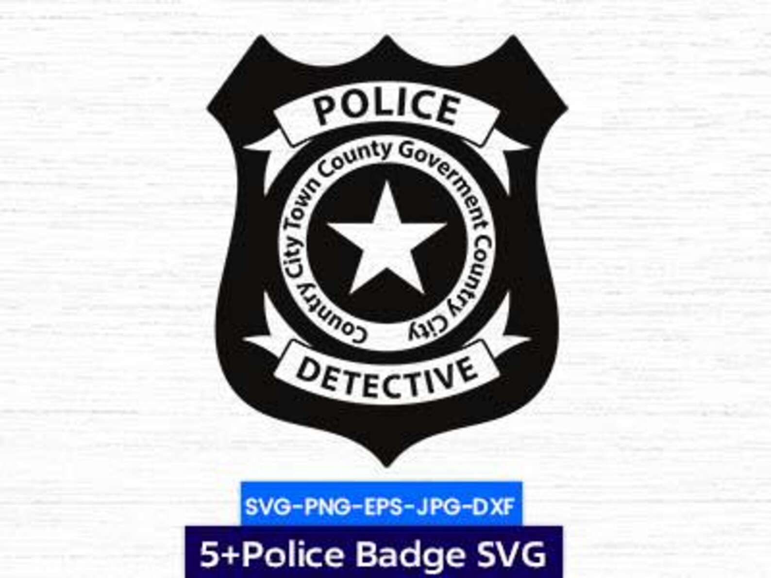 Police Badge SVG Collection: Law Enforcement Emblem Graphics (digital ...