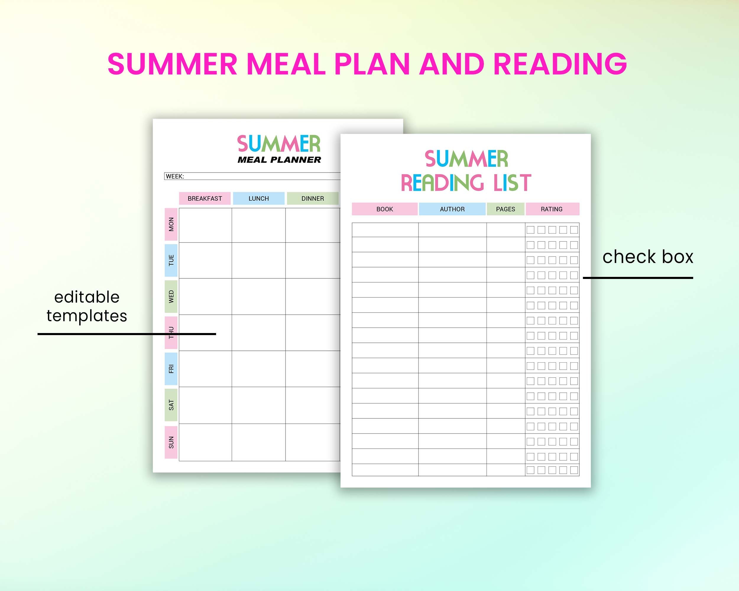 Kids Summer Planner 2024: Activity Schedule, Checklist (PDF) - Etsy