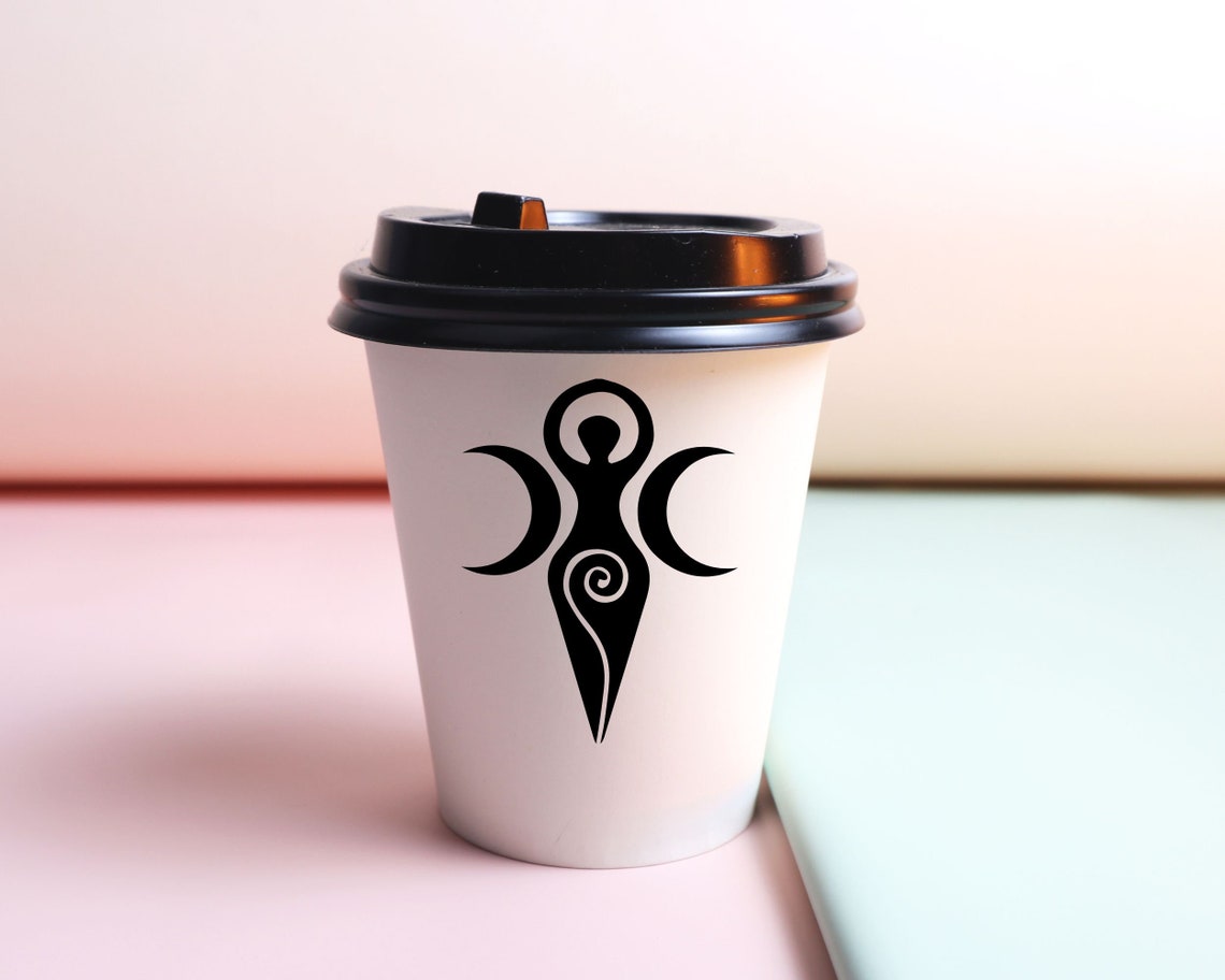 Triple Moon Goddess SVG Bundle: Mystical Pentagram Designs (digital ...