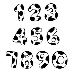 Cow Alphabet Split Monogram SVG - Baby Cow Letters Farm Animal Print ...