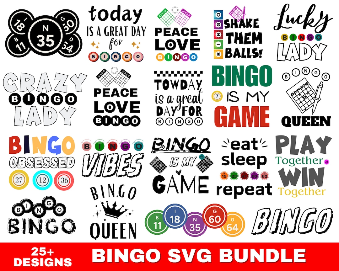 Bingo SVG Bundle, Bingo SVG, Bingo Player SVG, Bingo Lady Svg, Bingo ...