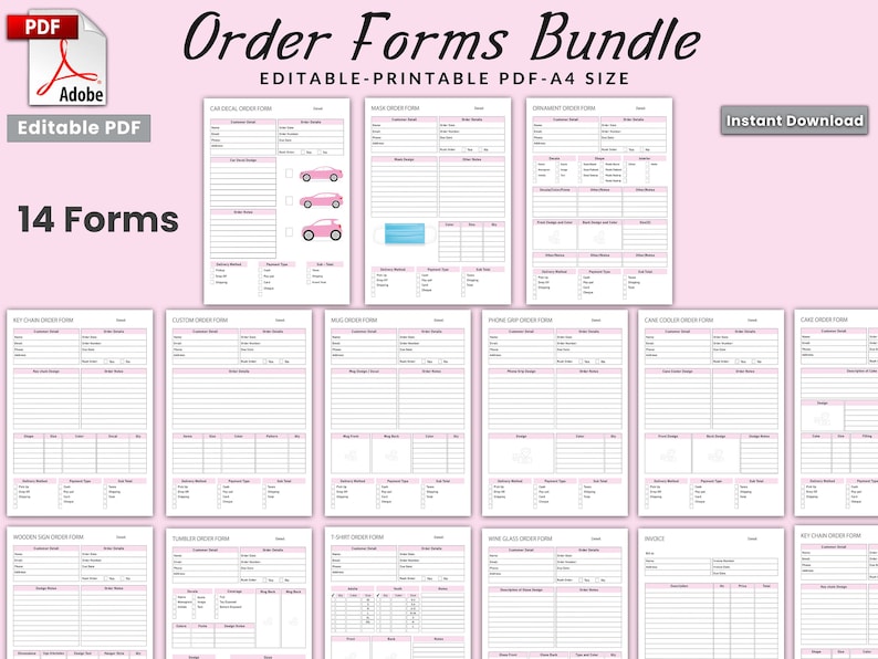 Order Forms Template Bundle Sales Order Templates Purchase Order Forms ...