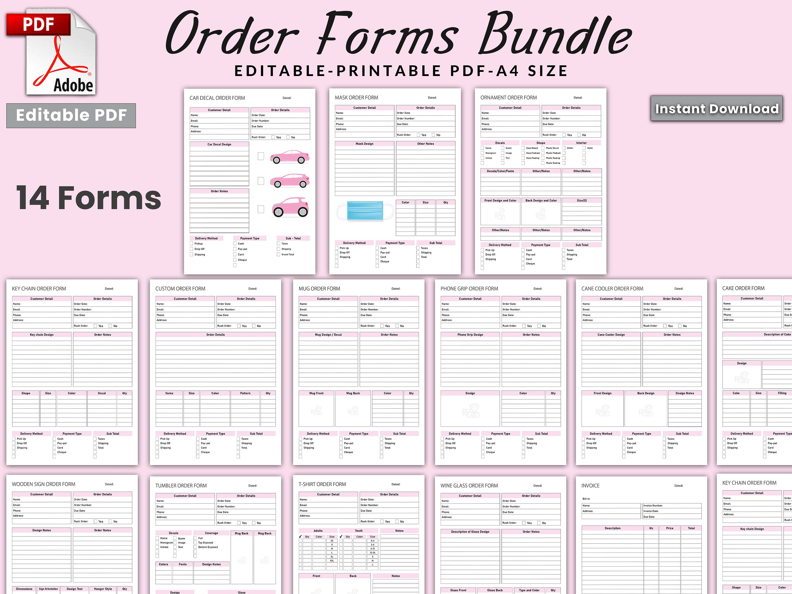 Order Forms Template Bundle Sales Order Templates Purchase Order Forms ...