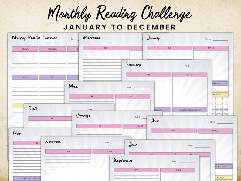 Reading Planner BUNDLE Printable, Reading Journal Printable, Reading ...