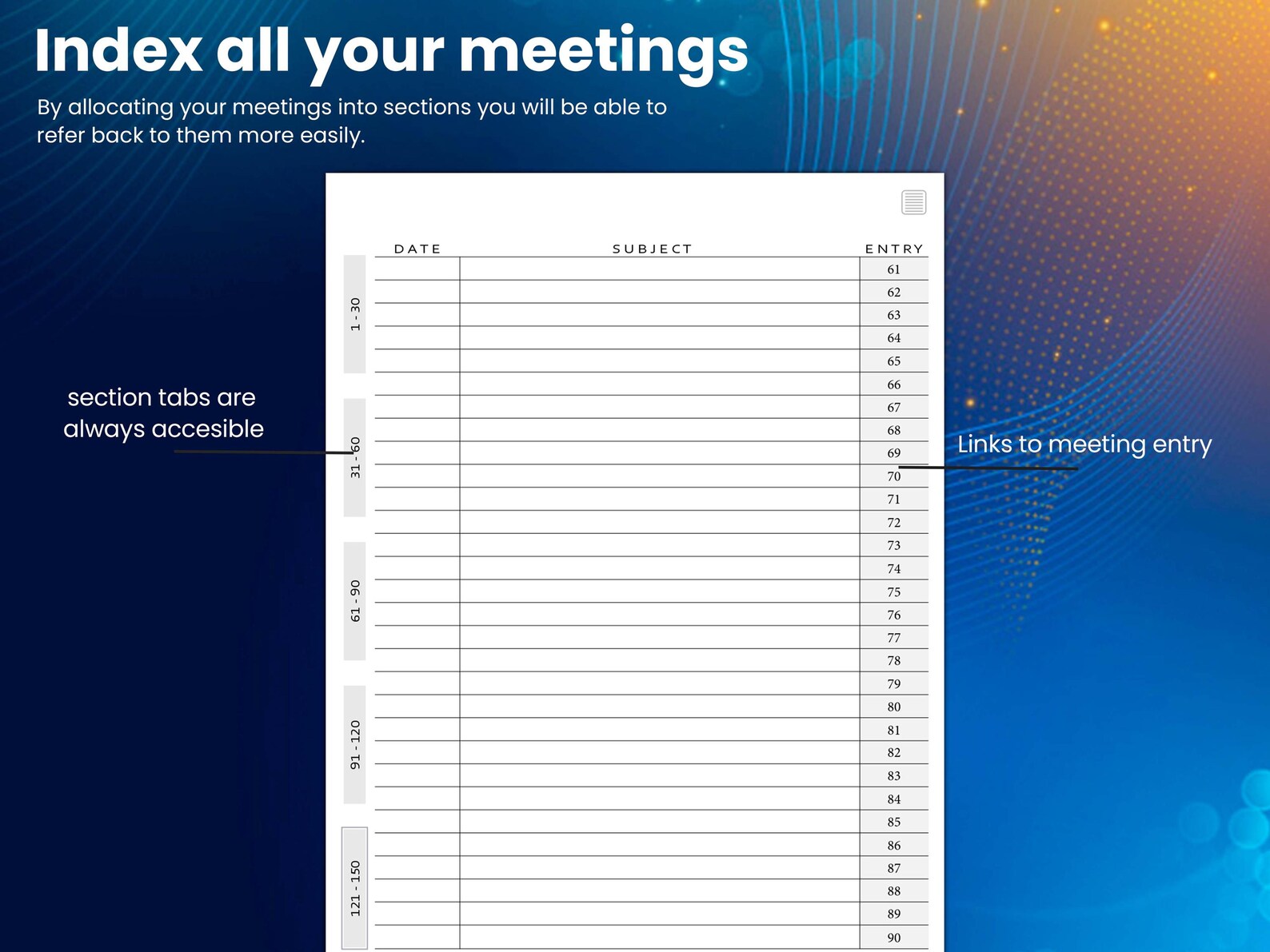 Remarkable 2 Meeting Notes Template: Hyperlinked PDF (digital Download ...