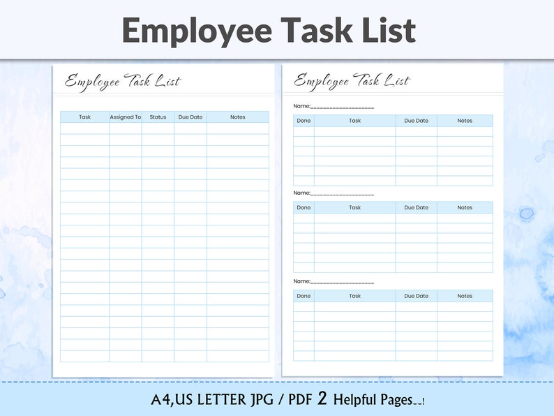 Employee Task List, Task Management, Employee Task Management ...
