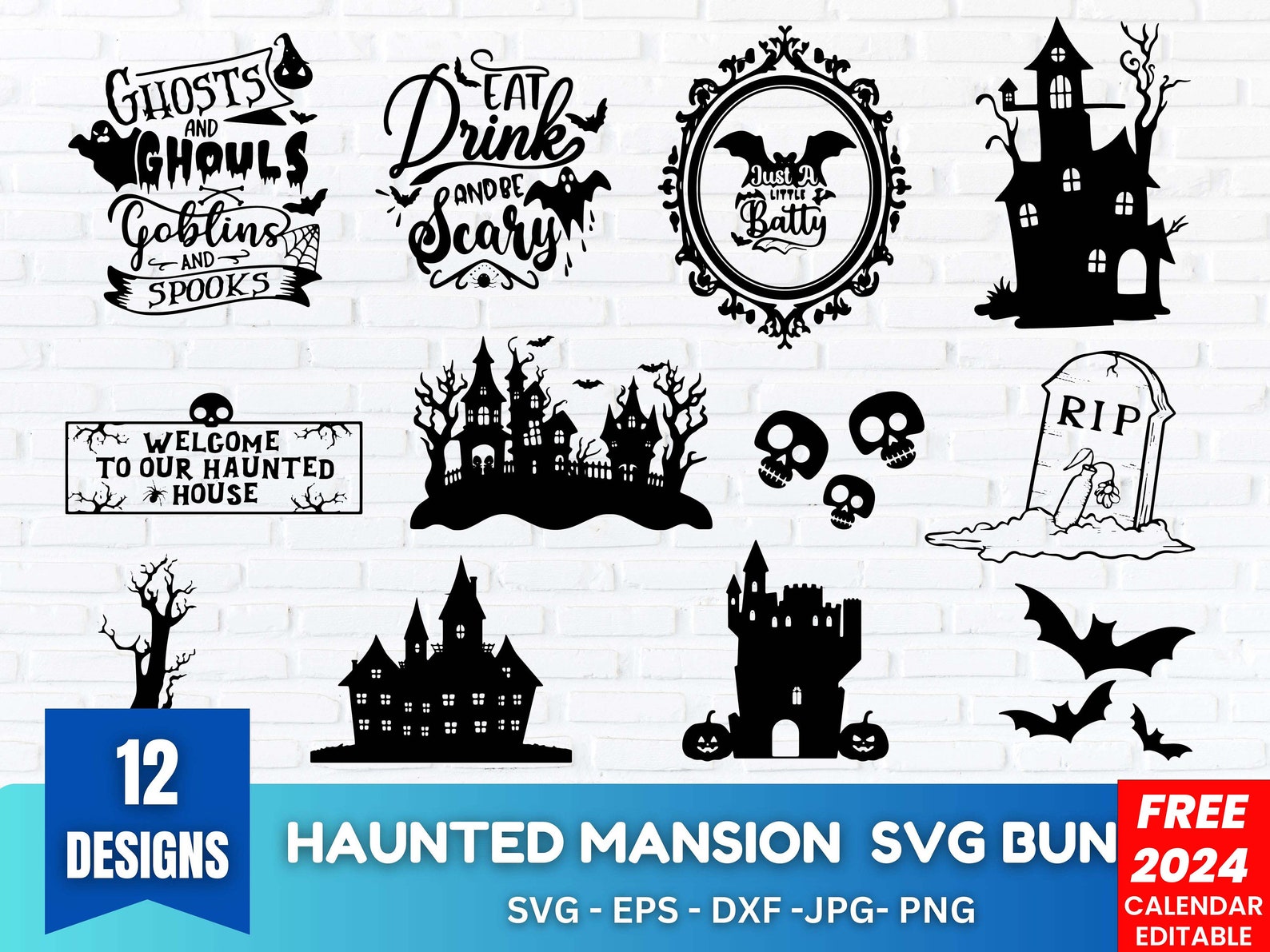 Haunted Mansion Svg, Scary Haunted House Svg, Haunted Mansion Layered ...