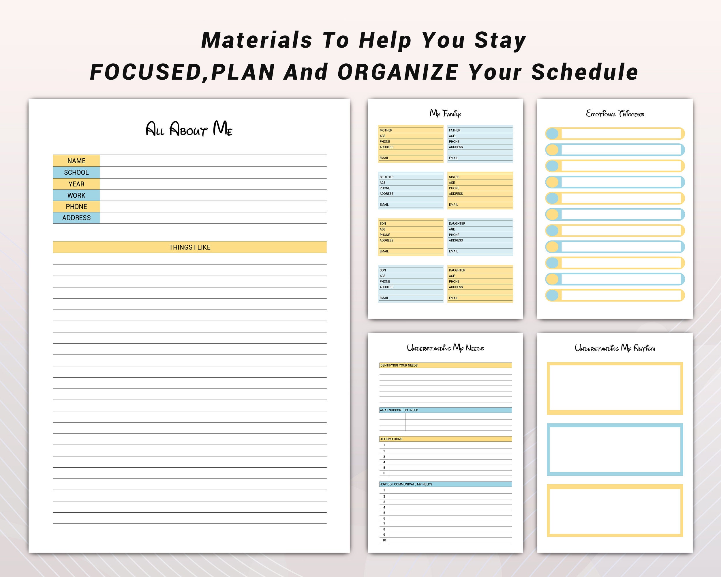 Autism Planner Printable: Special Needs Organizer (PDF) - Etsy