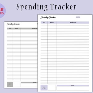 Spending Tracker Printable and Editable, Expense Tracker, Budget ...