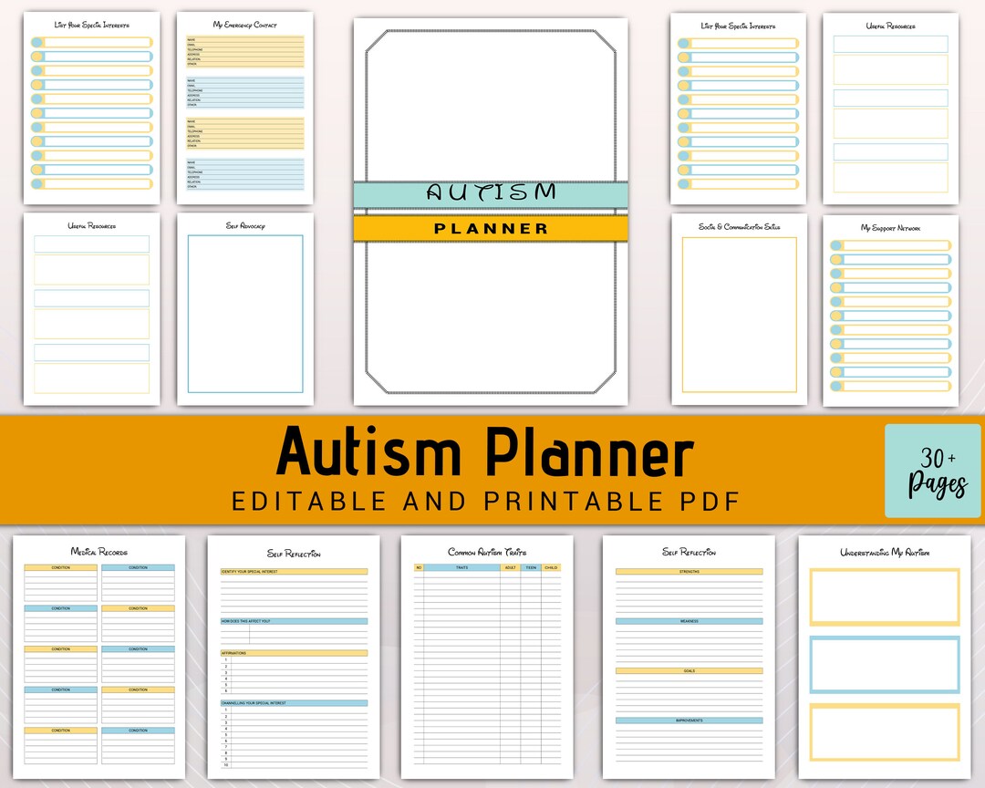 Autism Planner Printable: Special Needs Organizer (PDF) - Etsy
