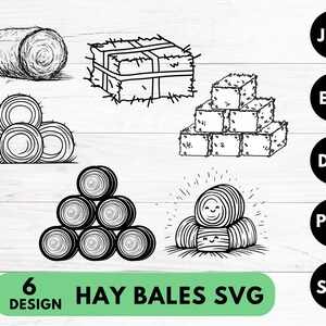 Hay Bale SVG Bundle: Monogram Clipart (digital Download) - Etsy