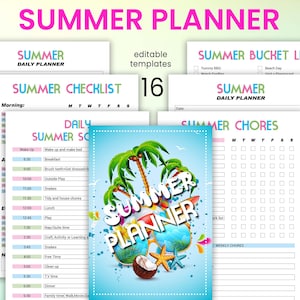 Kids Summer Planner 2024: Activity Schedule, Checklist (PDF) - Etsy