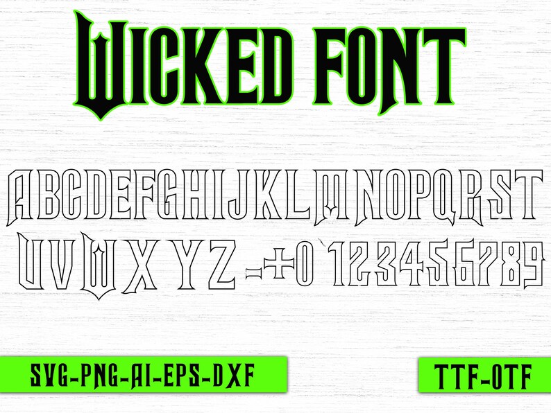 Wicked Alphabets and Font SVG Png Eps, Spooky Alphabet & Numbers ...