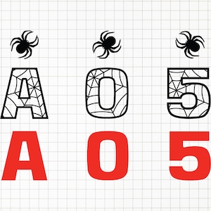 70 Spider Font SVG Bundle Spider Alphabet SVG Spider Font Spider Web ...