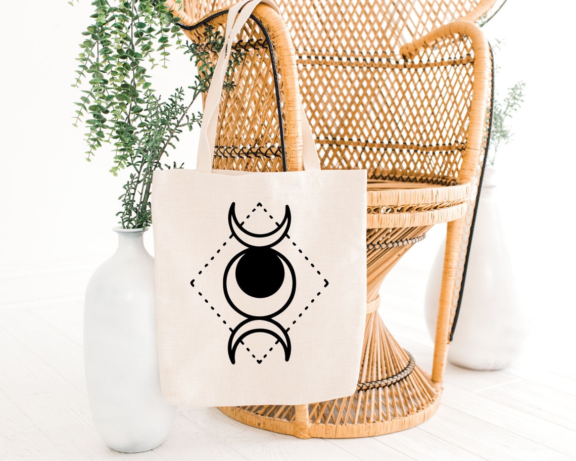 Triple Moon Goddess SVG Bundle: Mystical Pentagram Designs (digital ...