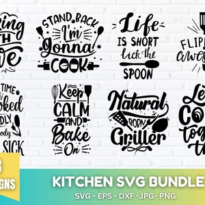 Kitchen Svg, Kitchen Svg Bundle, Kitchen Monogram Svg, Baking Svg ...
