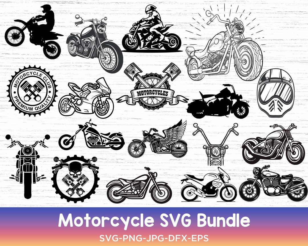Motorcycle SVG Bundle, Motor Bike Svg, Motorcycle Clipart, Motorcycle ...