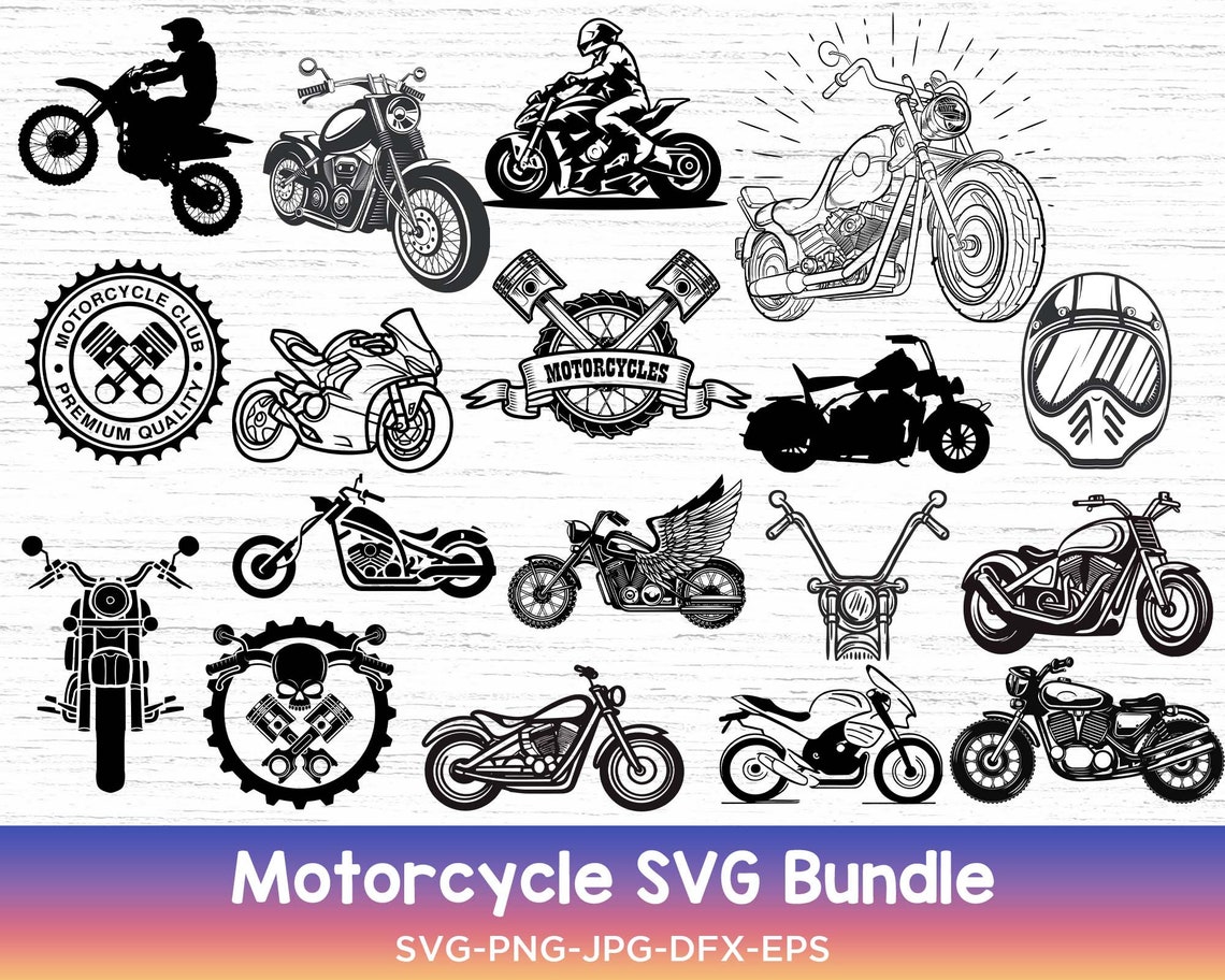 Motorcycle SVG Bundle, Motor Bike Svg, Motorcycle Clipart, Motorcycle ...