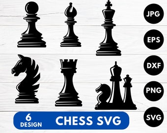 Chess Svg Bundle, Chess Figures SVG, Chess Pieces Bundle, Chess ...