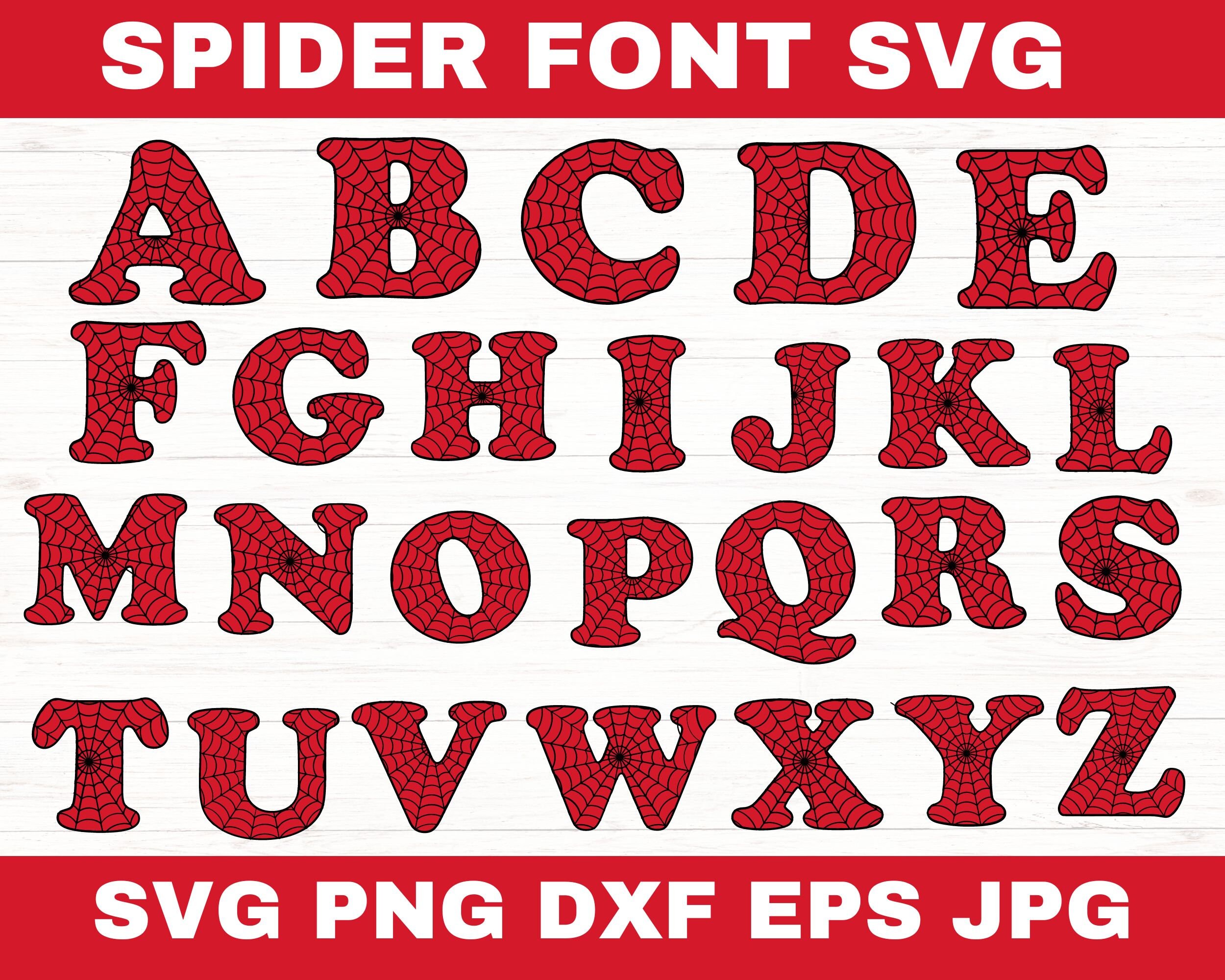 Spider Font SVG Spider Alphabet SVG Spider Font Spider Web Font Spider ...