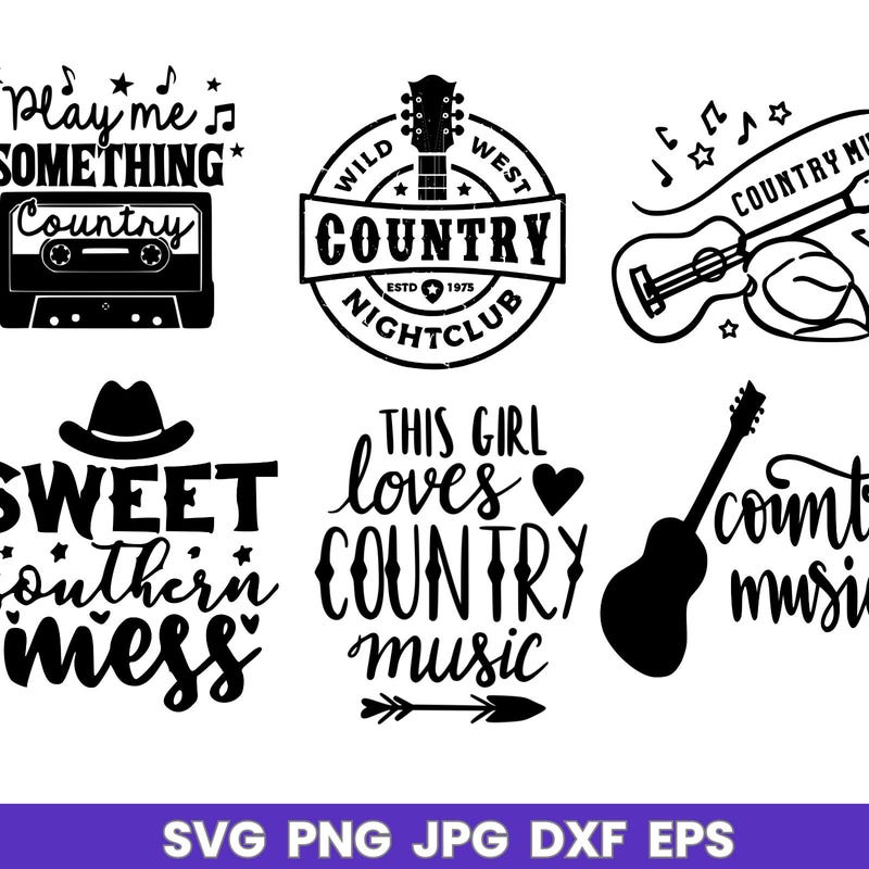 Country Song Svg - Etsy