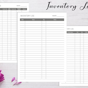 Editable Inventory Log, Inventory Tracker, Product Inventory, Inventory ...