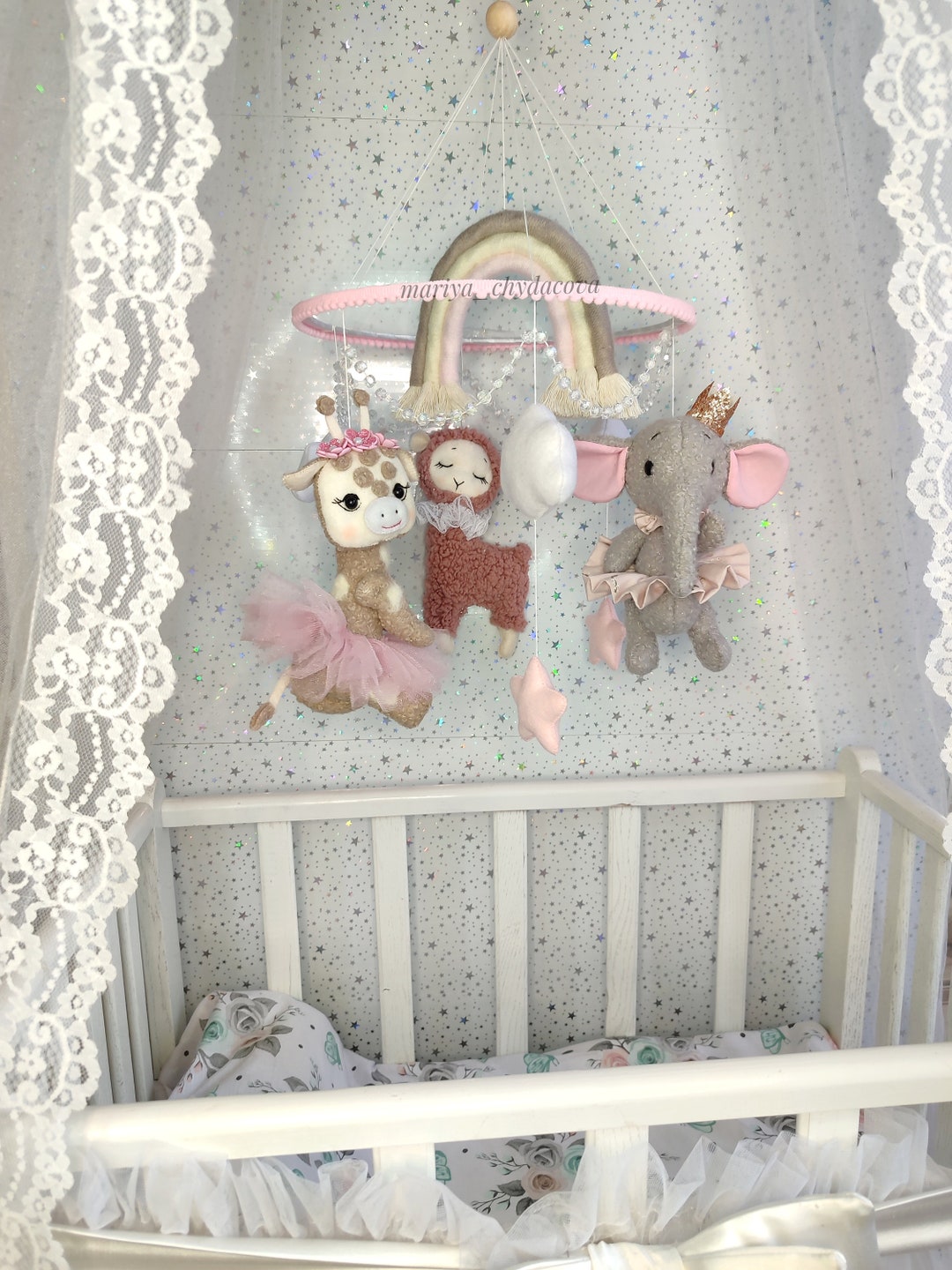 Baby Cot Mobile, Baby Crib Mobile, Baby Shower Gift, Boucle Mobile ...