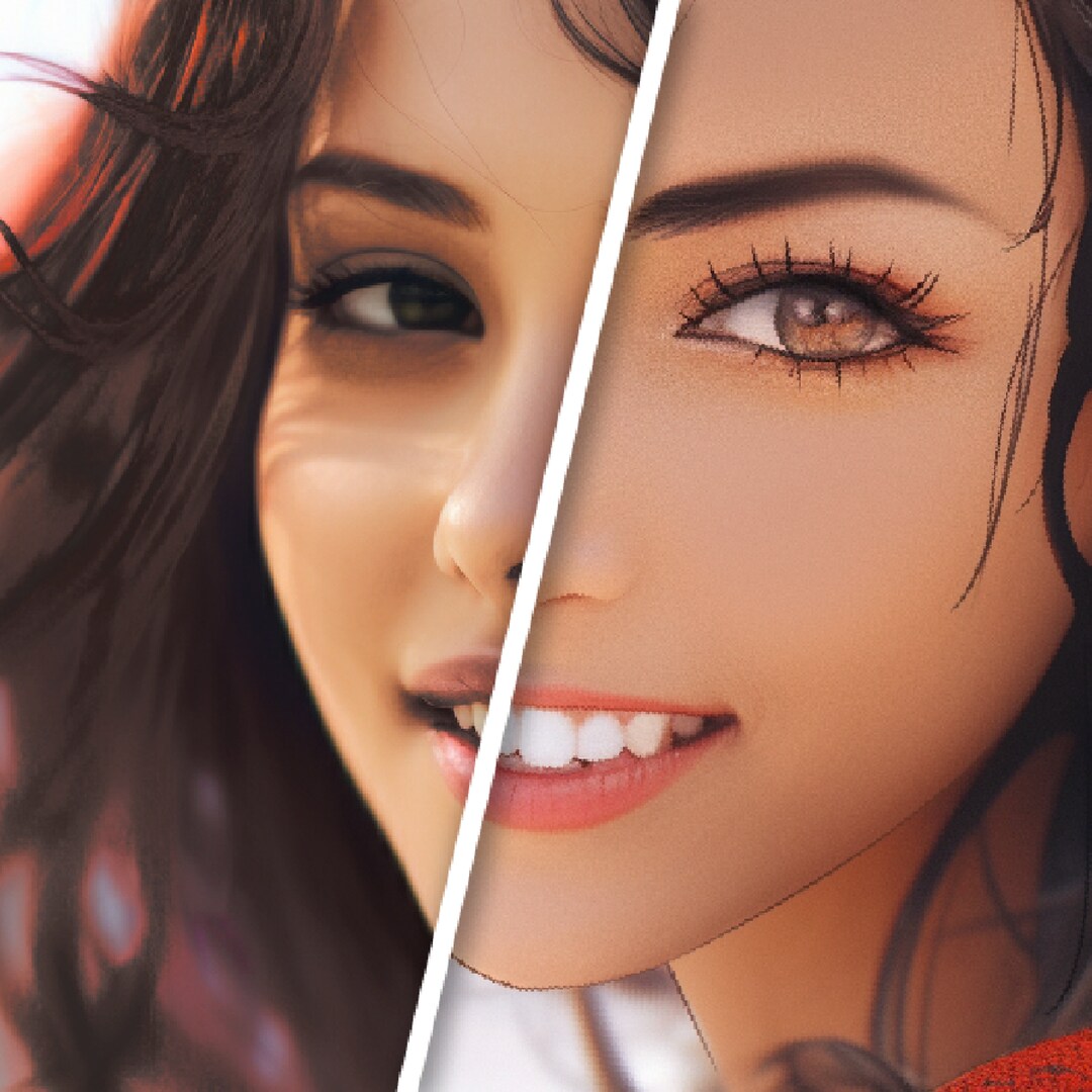 Custom Anime Portrait, Digital Photo, Printable, Personalized Anime ...