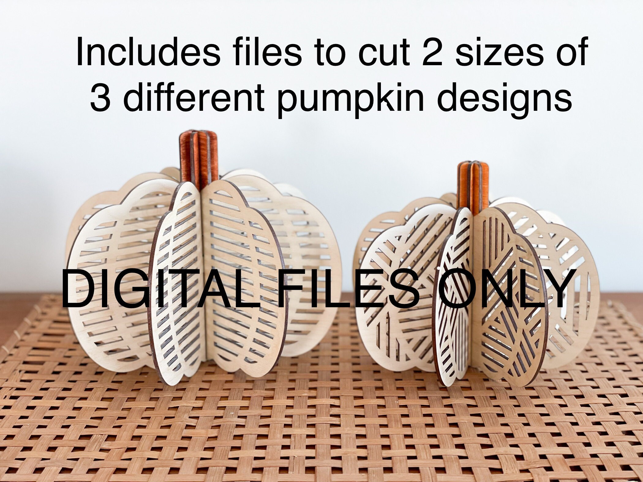 Digital File Only, 3D Modern Pumpkins Cut File, Glowforge Ready, SVG ...