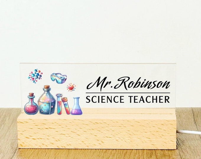 Personalized Teacher Desk Nameplate Teacher Appreciation Gift Desk Name ...
