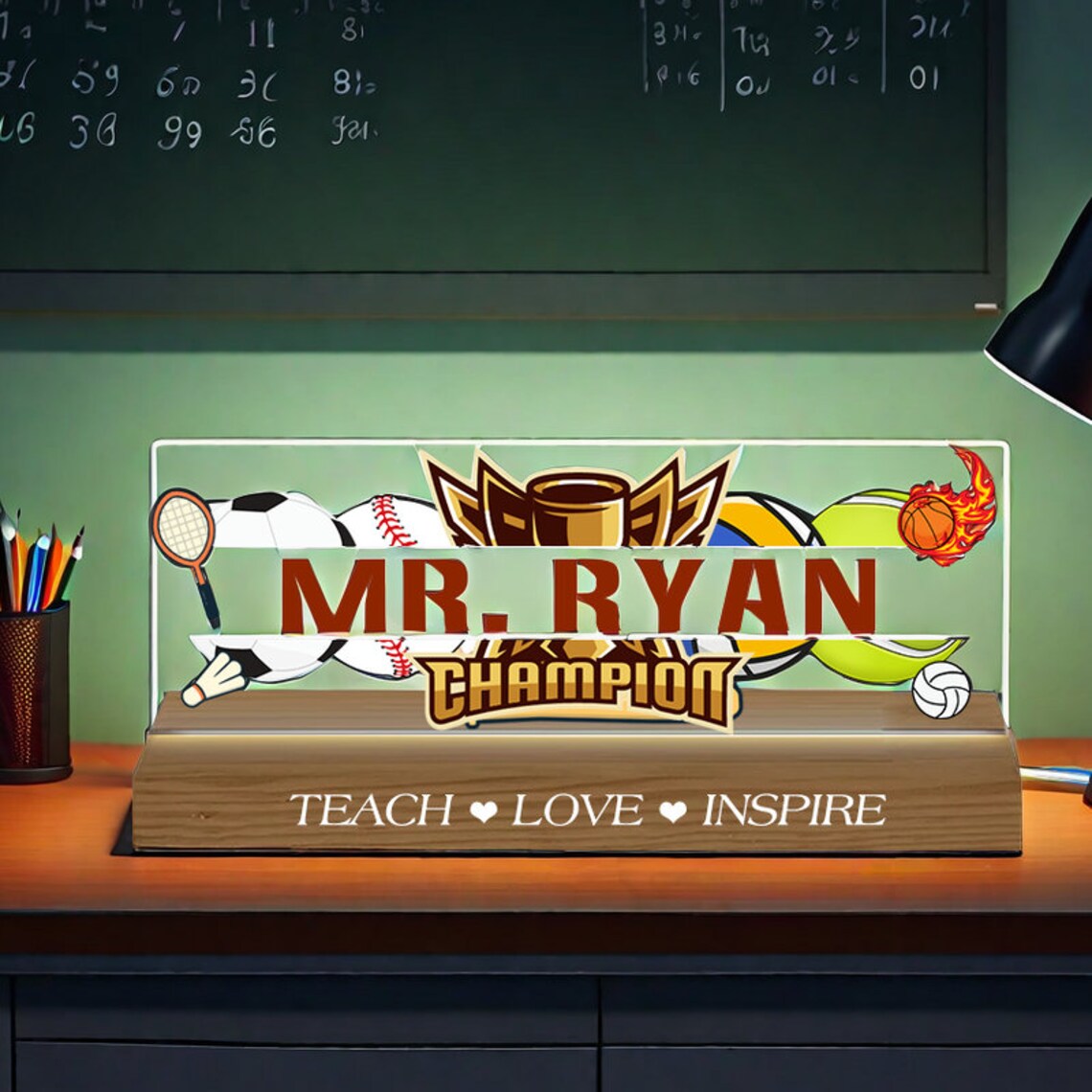 Personalized Name Plate for Teacher Deskcustom Teacher Office ...