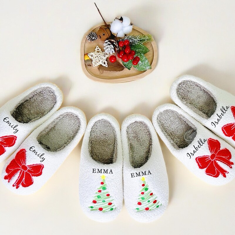 Christmas Slippers - Etsy