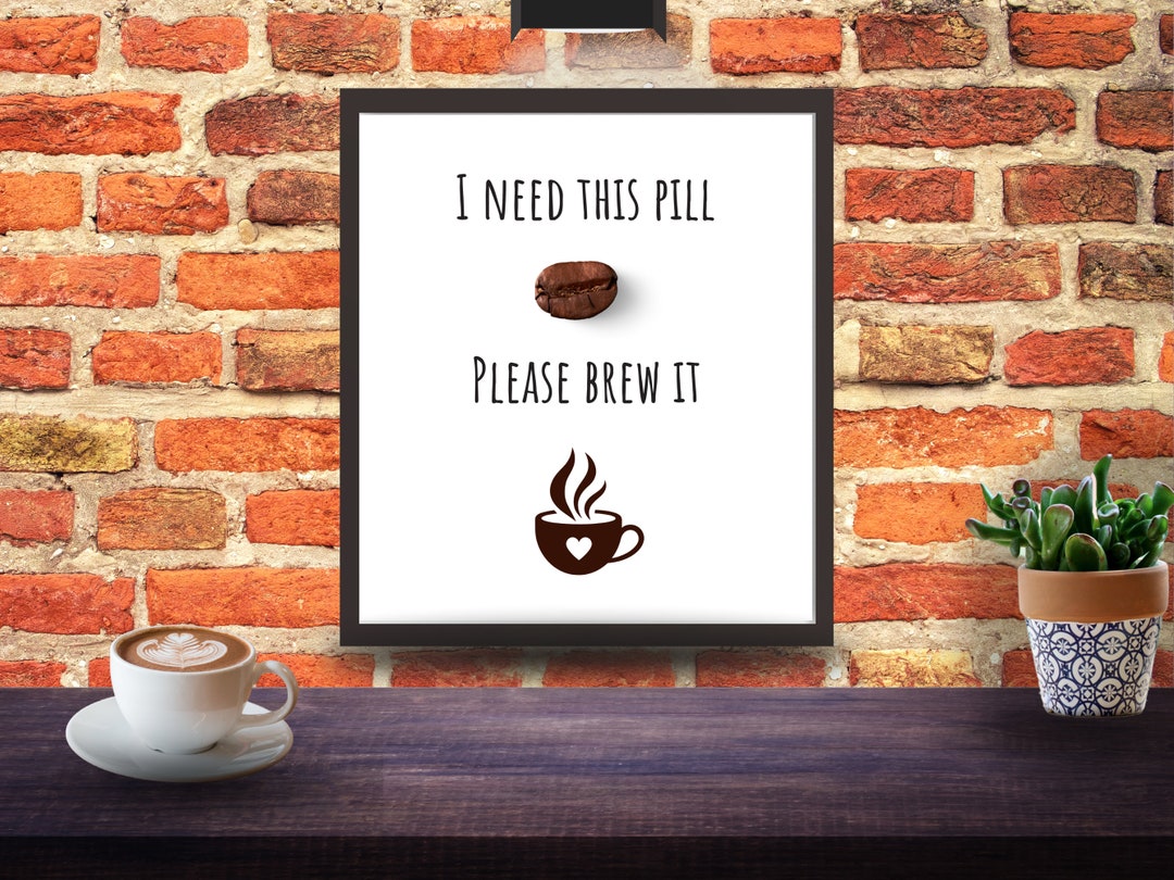 2 Designs Coffee and Cozy, Coffee Pill, Coffee Shop Wall Art Digital ...