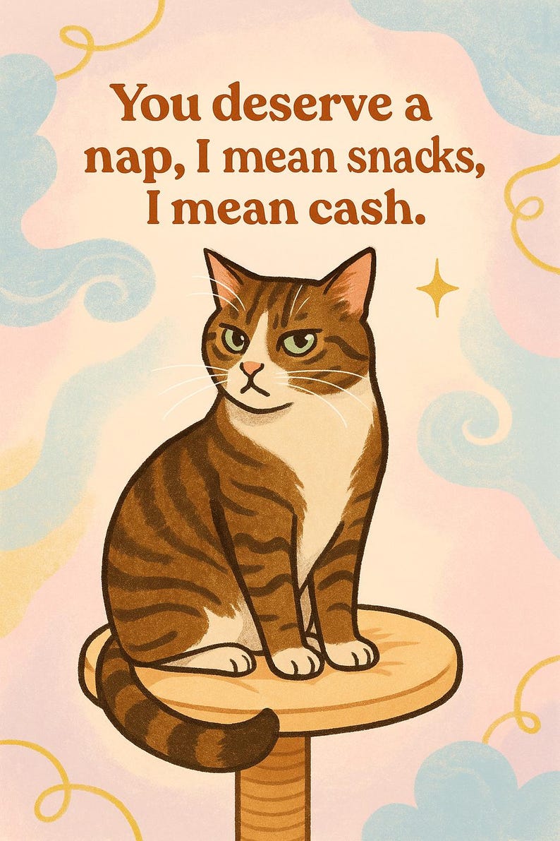 Printable Funny Cat Affirmation Cards – Cute & Motivational Pet Quotes ...