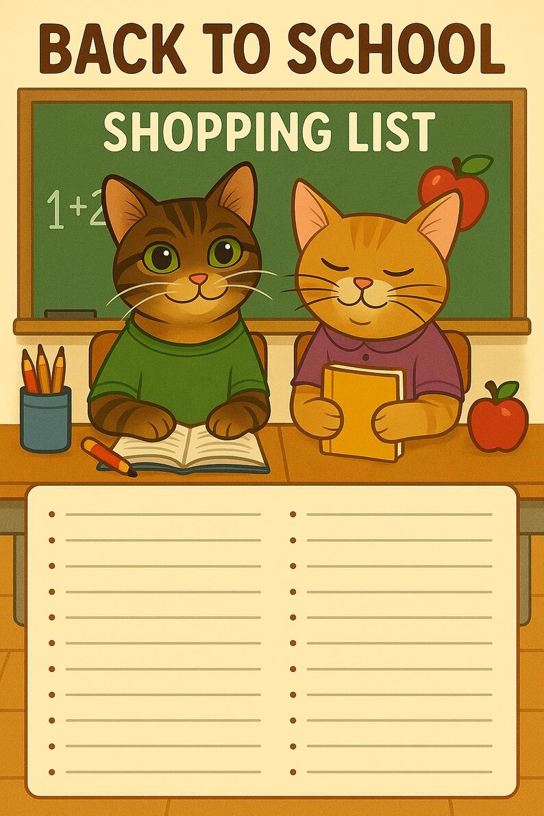 Funny Cat Grocery List Bundle | Printable Shopping Lists With ...