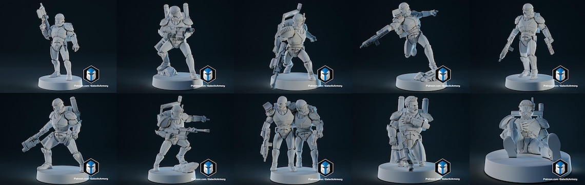 Galactic Armory - Republic Commando Miniatures - Multiple Poses - Etsy
