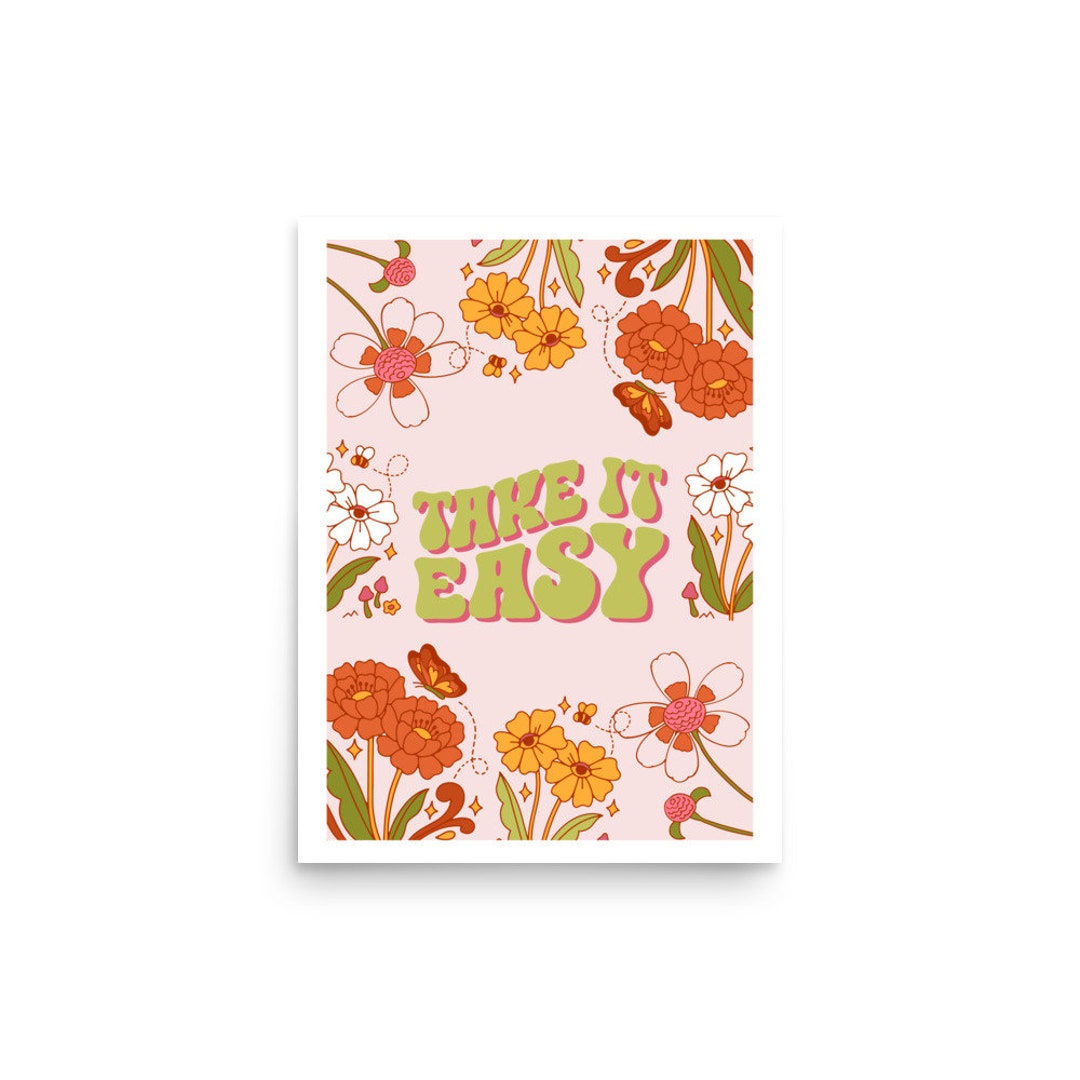 Take It Easy Poster - Etsy UK