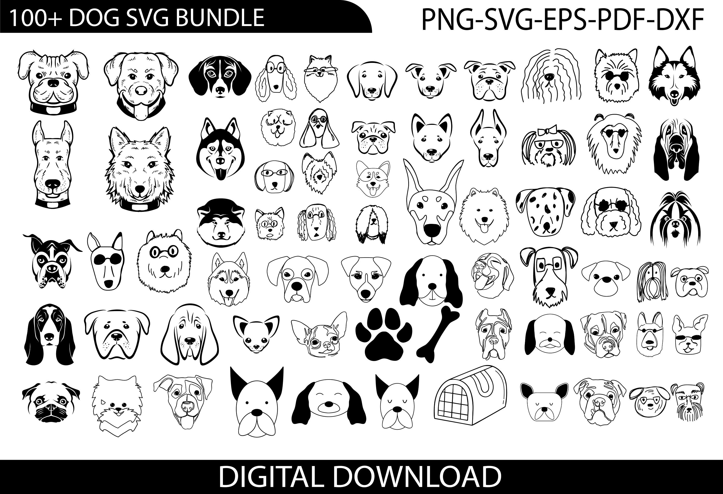 Dog Breeds SVG PNG Bundle Playful Dog SVG Bundle Dog Peeking Svg Bundle ...