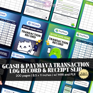 Gcash & Paymaya Bundle Transaction Log Record and Transaction Receipt ...