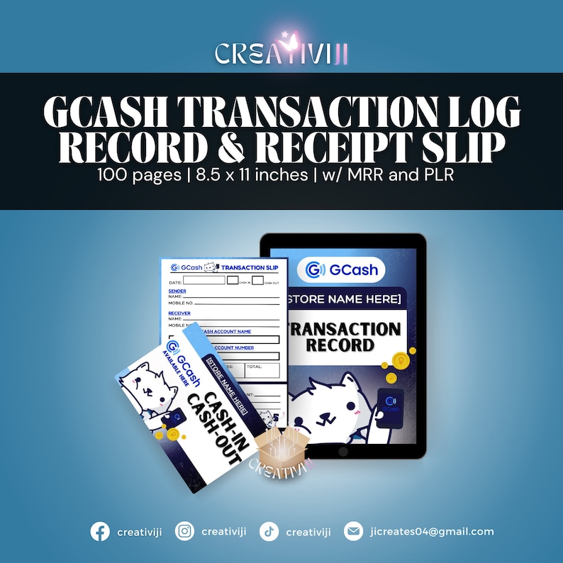 Gcash Transaction Log Record and Receipt Slip W/ FREEBIES! - W/ MRR ...