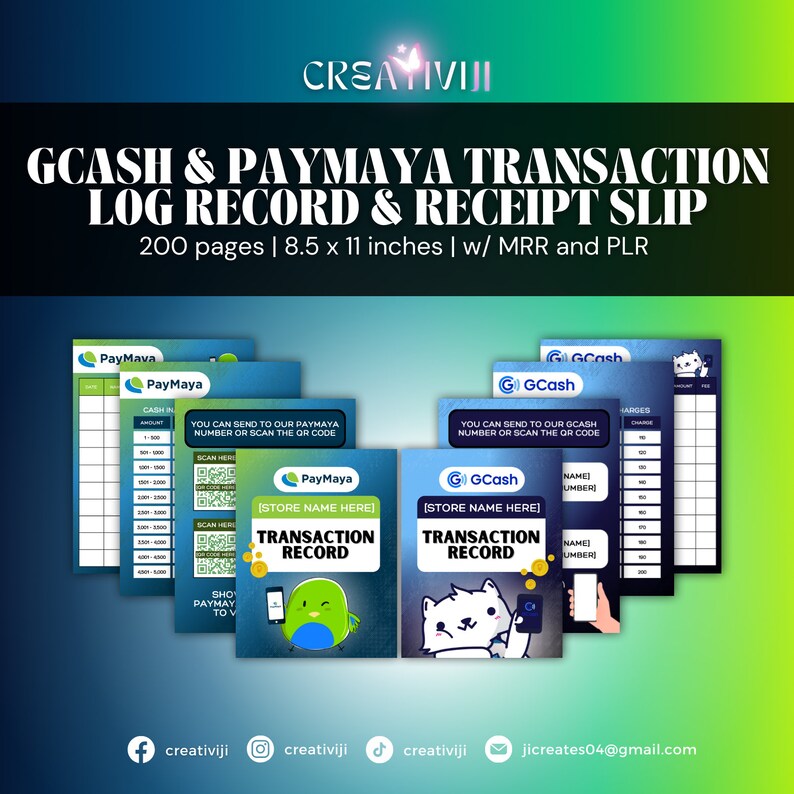 Gcash & Paymaya Bundle Transaction Log Record and Transaction Receipt ...