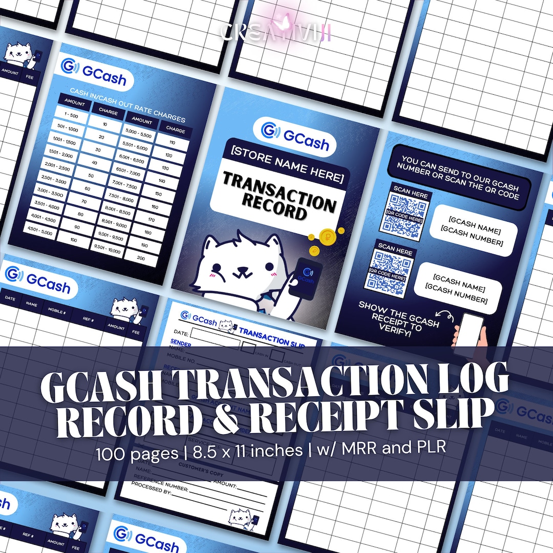 Gcash Transaction Log Record and Receipt Slip W/ FREEBIES! - W/ MRR ...
