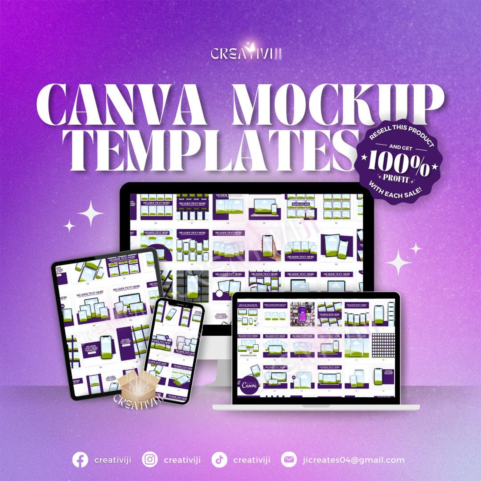 Canva Mockup Templates for Digital Products (w/ Realistic Mockups) Free ...