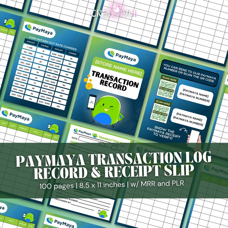 Paymaya Transaction Log Record and Receipt Slip - W/ MRR & PLR ...